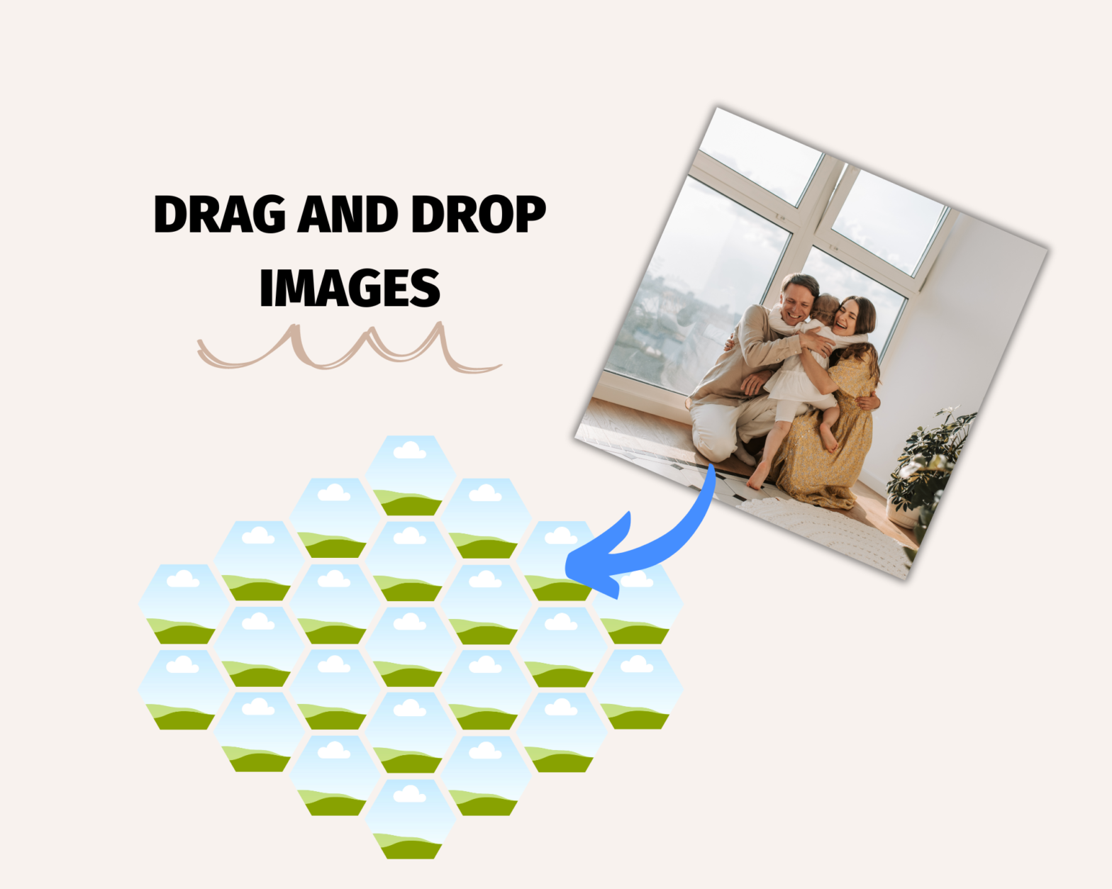 Hexagon and Honeycomb Photo Frame, Photo Collage Template, Canva ...