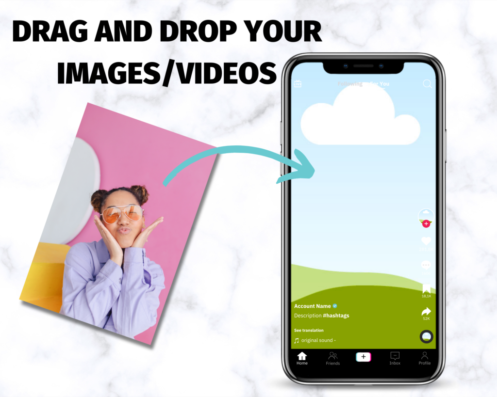 Tiktok Mockup Templates Tiktok Profile Iphone Editable Tiktok