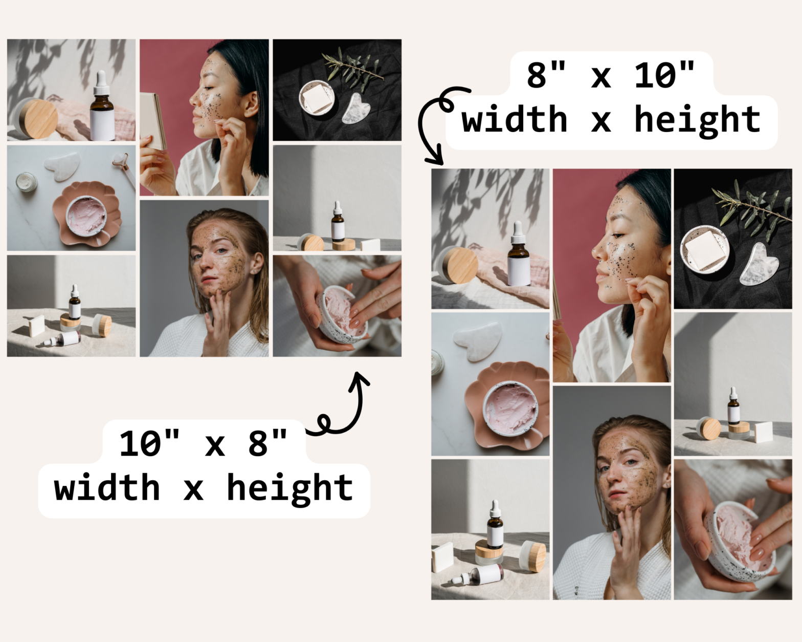 Picture Collage Templates Canva, 20 Editable Image Collage Frames Photo ...