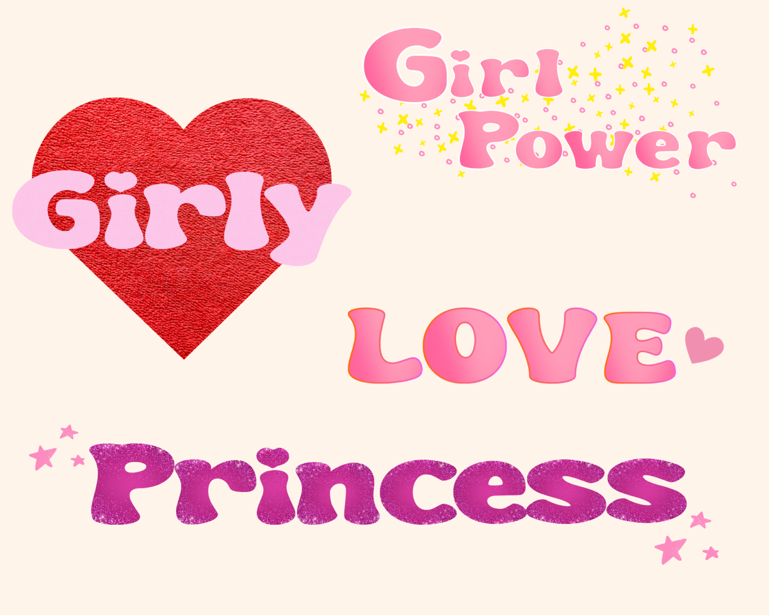 Doodle Alphabet Letters Canva, Cute, Girl Font, Bold Large Font ...