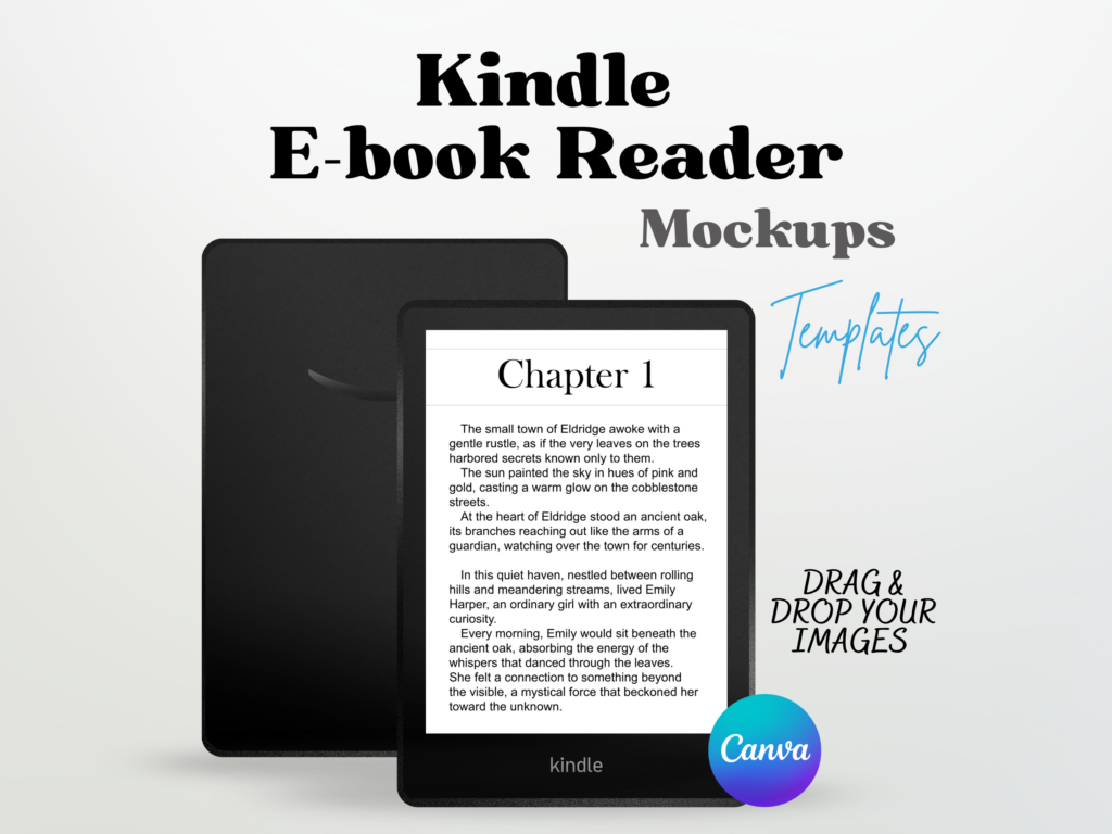 Kindle Mockup Canva, E-book Reader Template, Kindle Book Mockup, Kindle ...