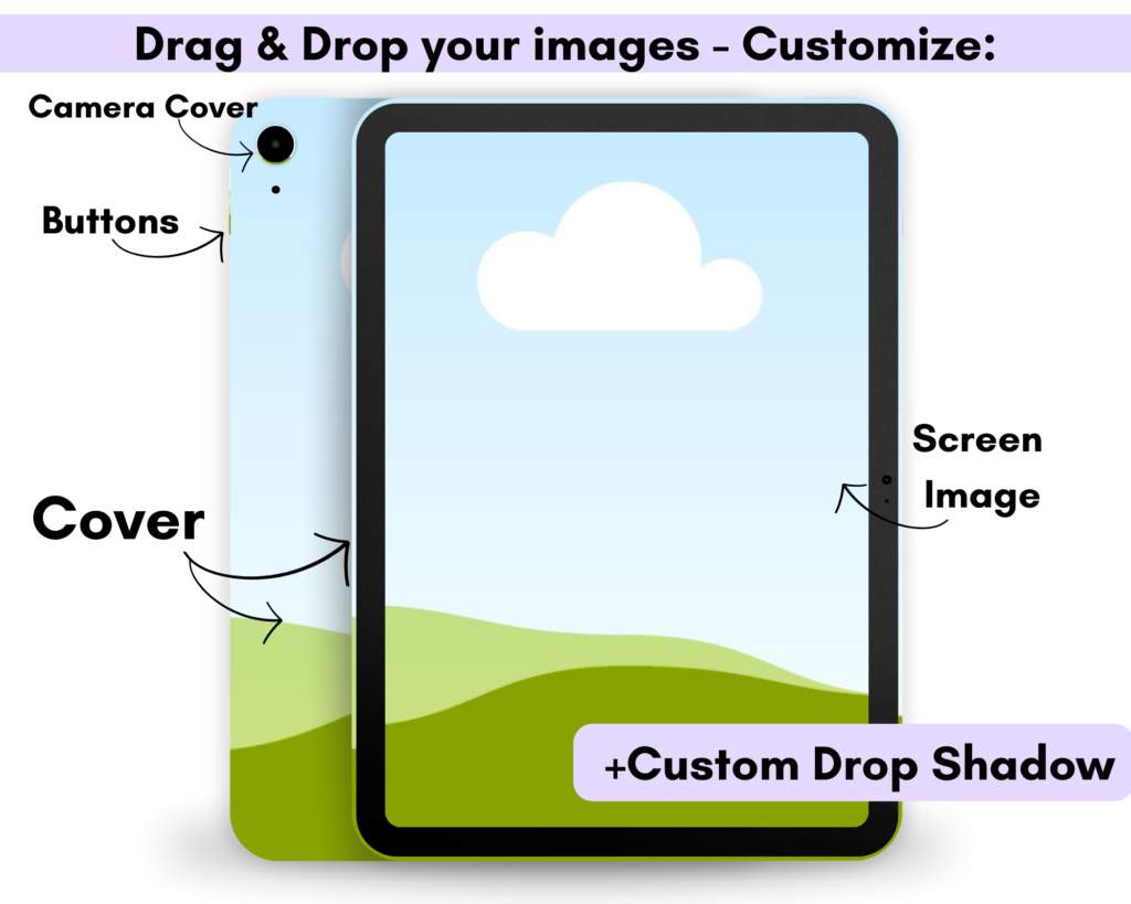 iPad Mockup Canva 10th Generation iPad Template Tablet Case Sublimation ...