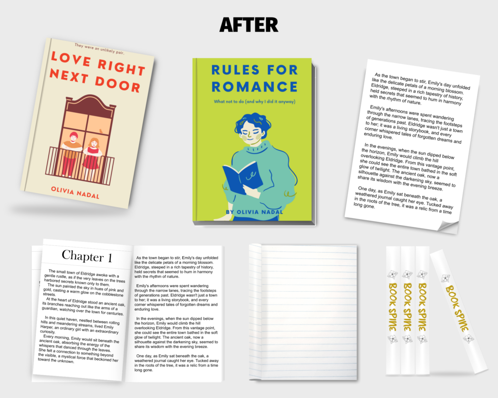 Book Mockup Canva, Book Cover Mock up Template, A4, US Letter, KDP ...