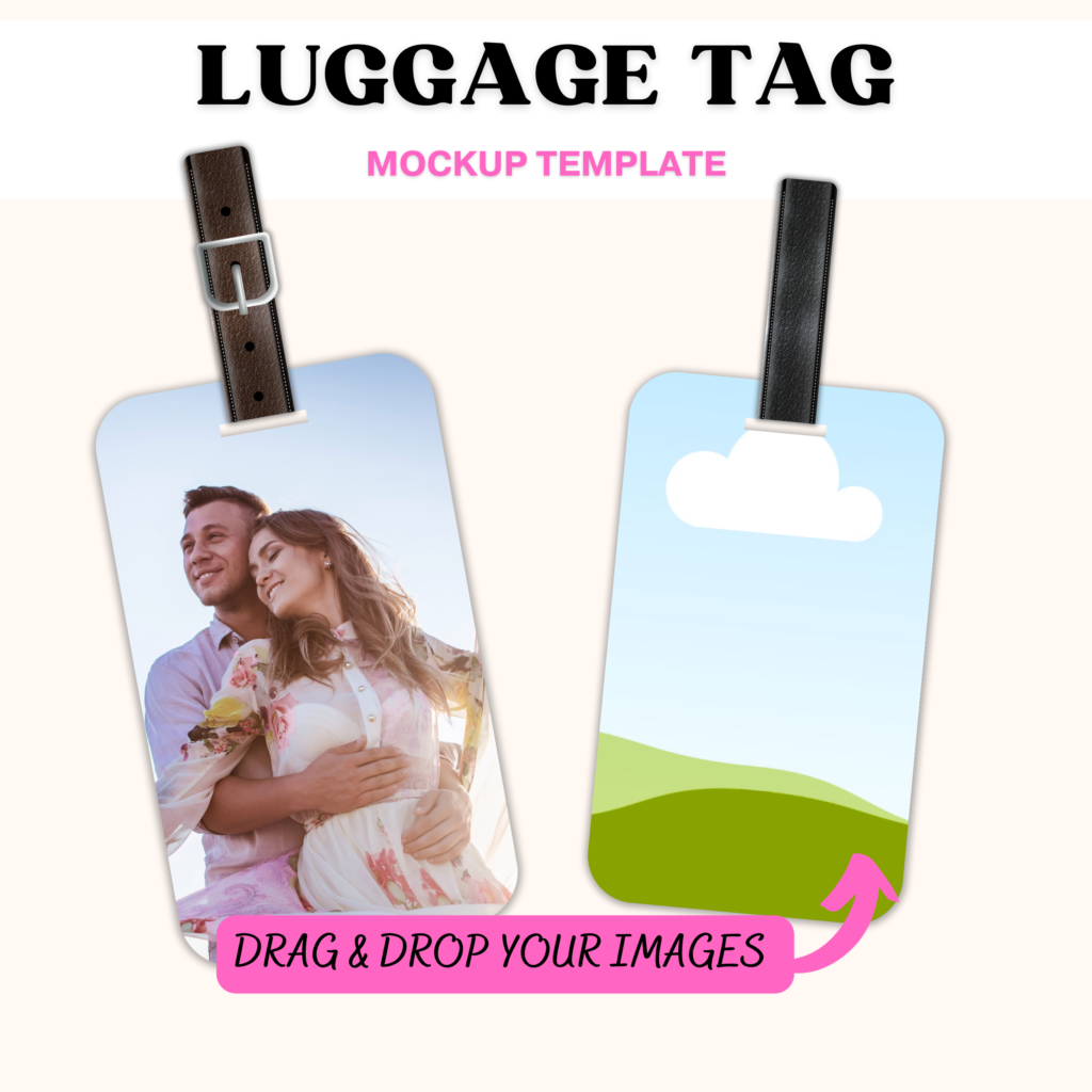 Luggage Tags Mockup Canva,Sublimation Luggage Tags Personalized ...