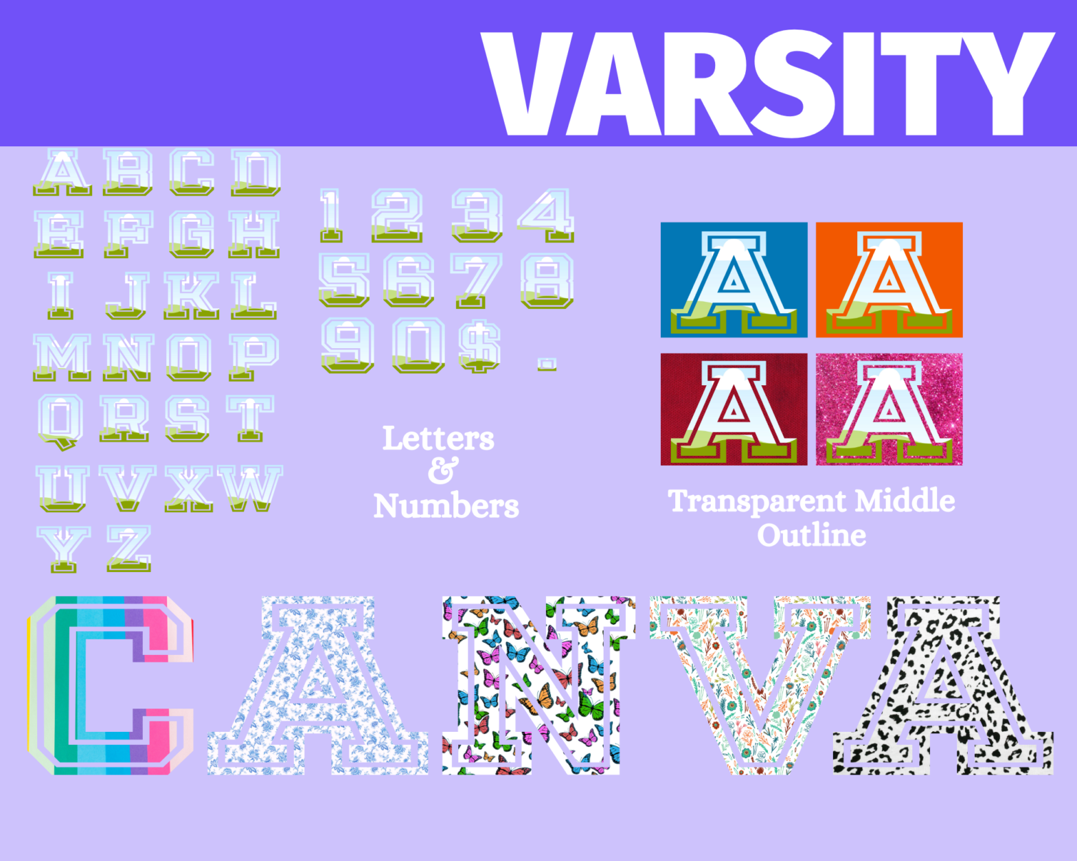 Canva Alphabet Letters CANVA LETTERS BUNDLE Canva Frame Template Doodle ...