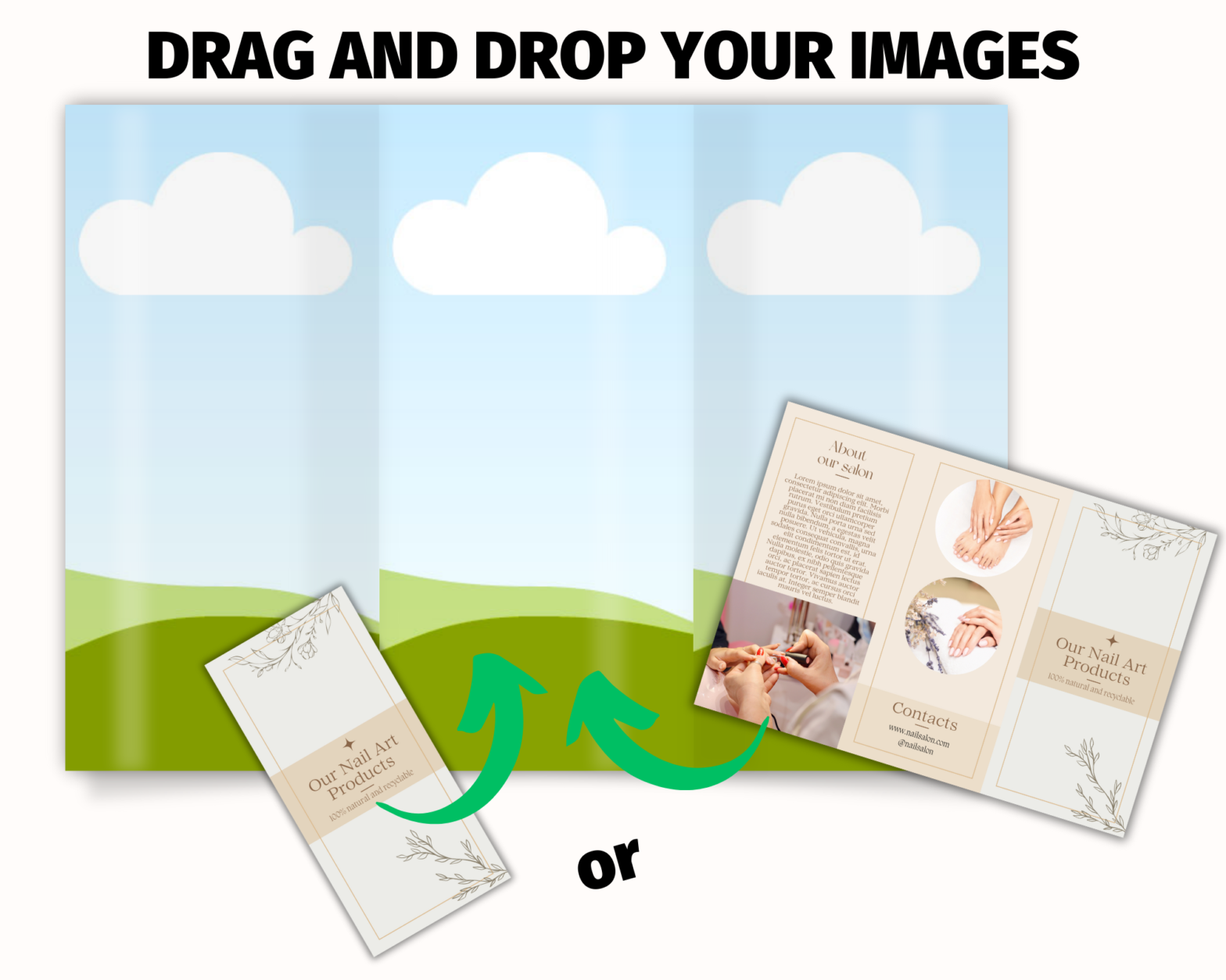 Trifold brochure mockup, Canva Template, A4 size, trifold pamphet ...