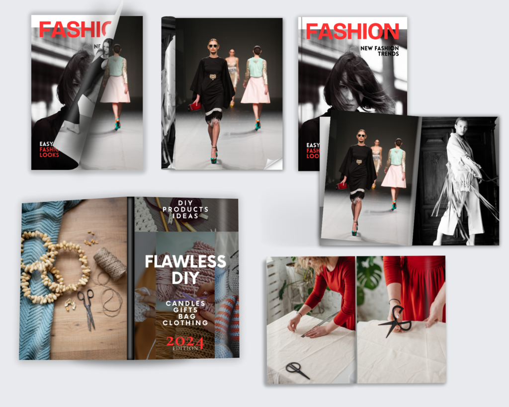 Magazine Mockup Canva Template, A4 Magazine Mockup Template, Digital ...