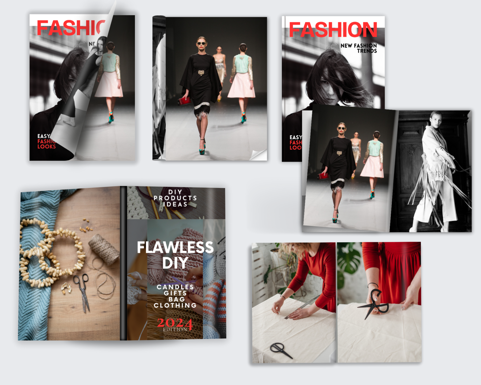 Magazine Mockup Canva Template, A4 Magazine Mockup Template, Digital ...