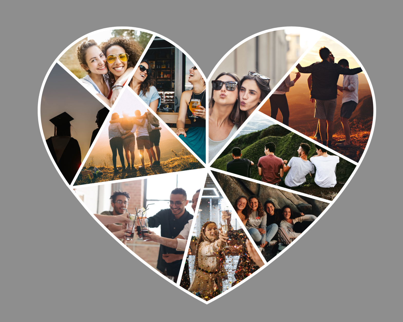 Heart Canva Frames, Photo Collage Heart Frames, Photography Heart ...