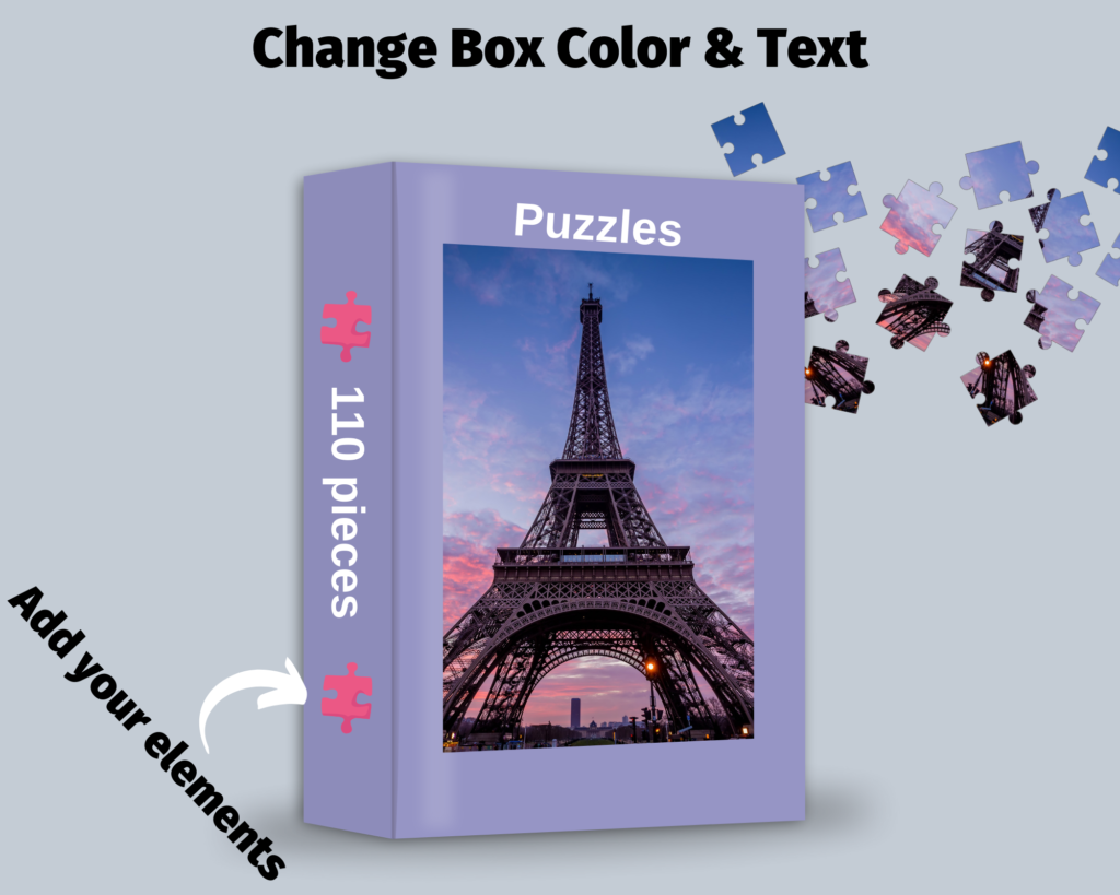 Puzzles Canva Mockup, Jigsaw puzzles Mockup, Puzzle Box, Puzzle Picture, Canva Frame Template ...