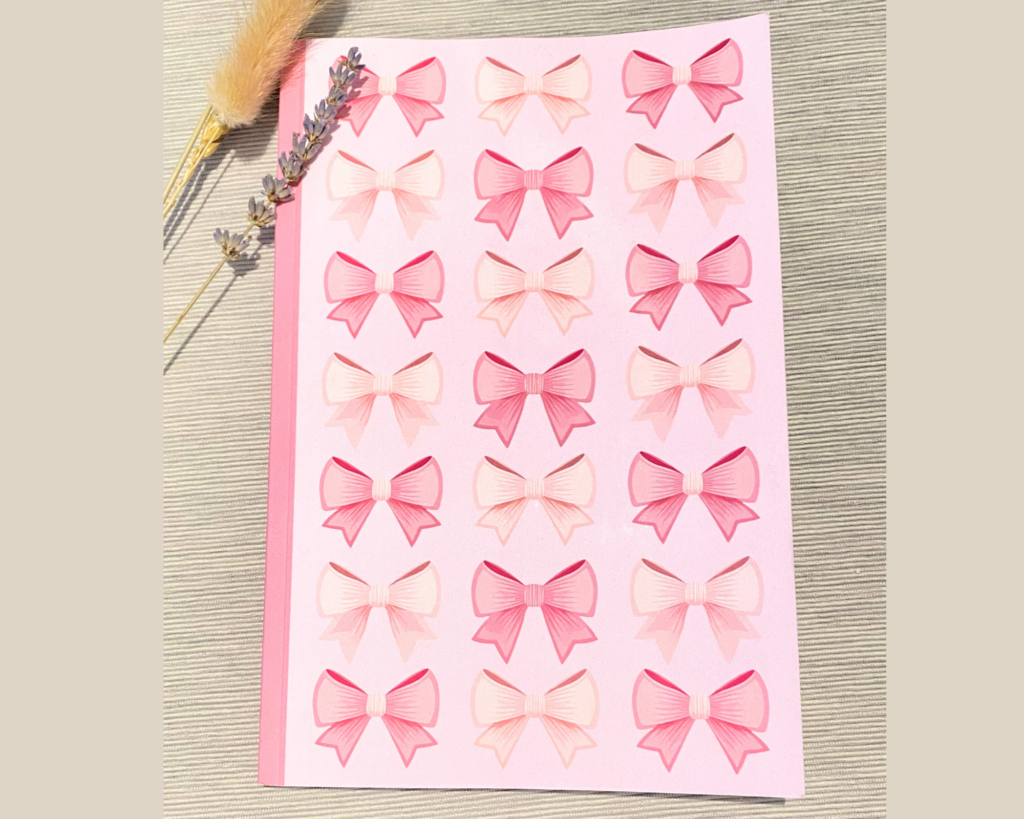 Coquette Notebook, Bow Cute Girly, Fashion 2024 For School, Journal ...