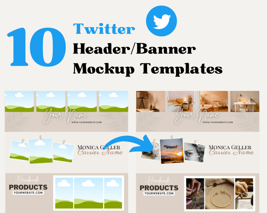 Twitter Banners | 10 Twitter Banner Mockup Template | Twitter Cover ...
