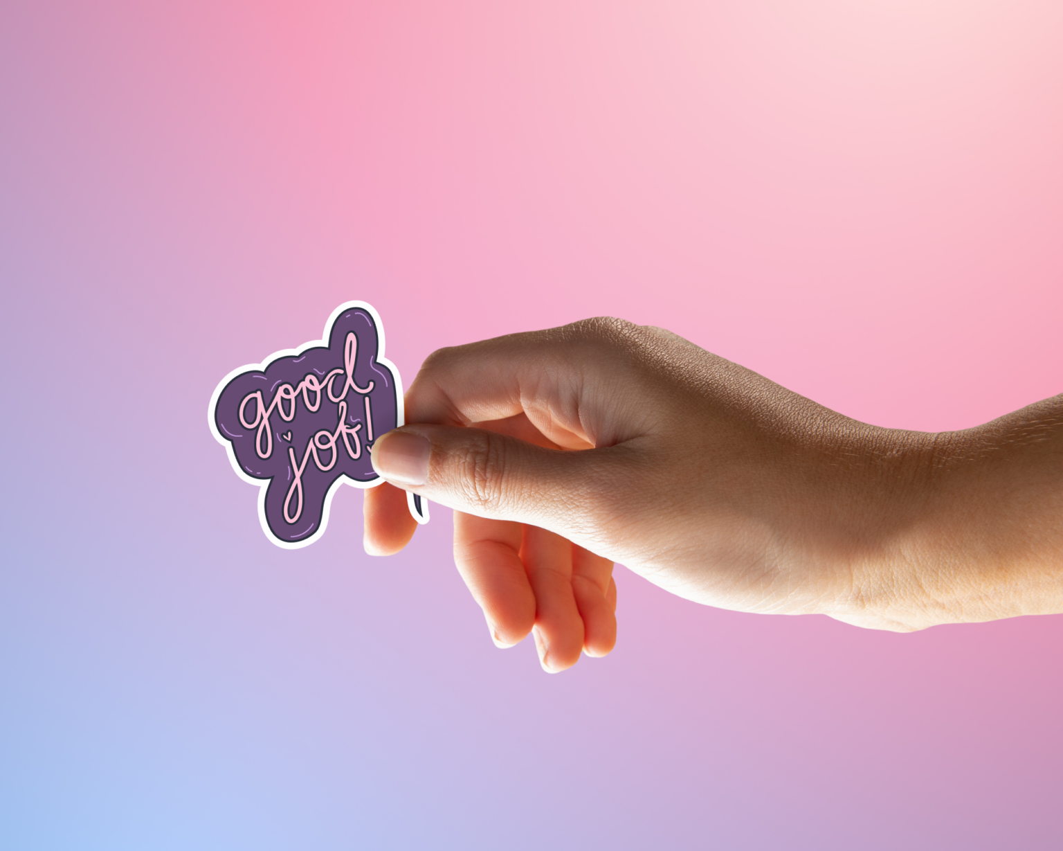 Sticker Hand Mockup Canva, Hand Sticker Mockup Template, Round Sticker ...