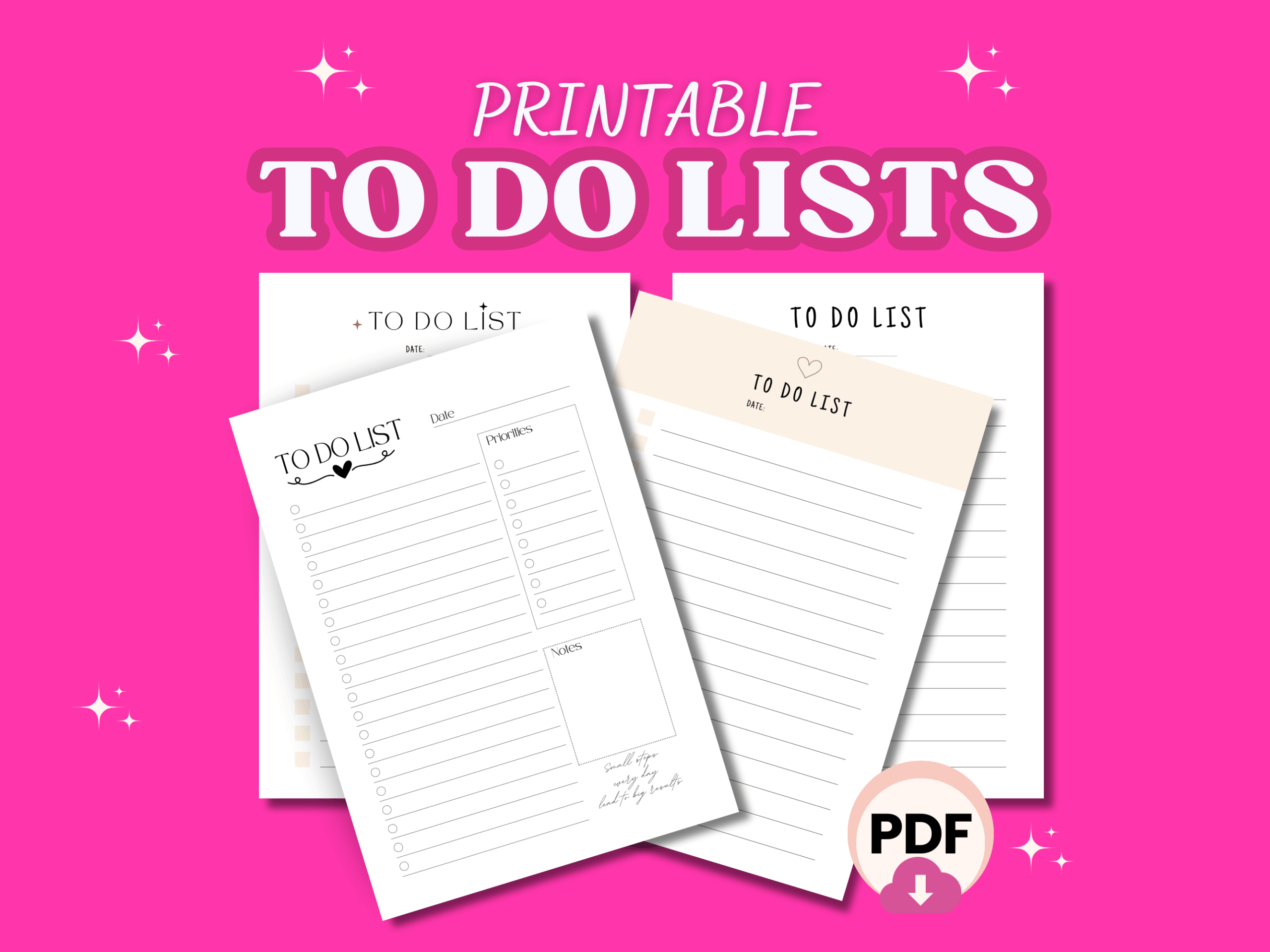 To Do List Template, Printable, A4 size, PNG, PDF format, Digital To Do ...