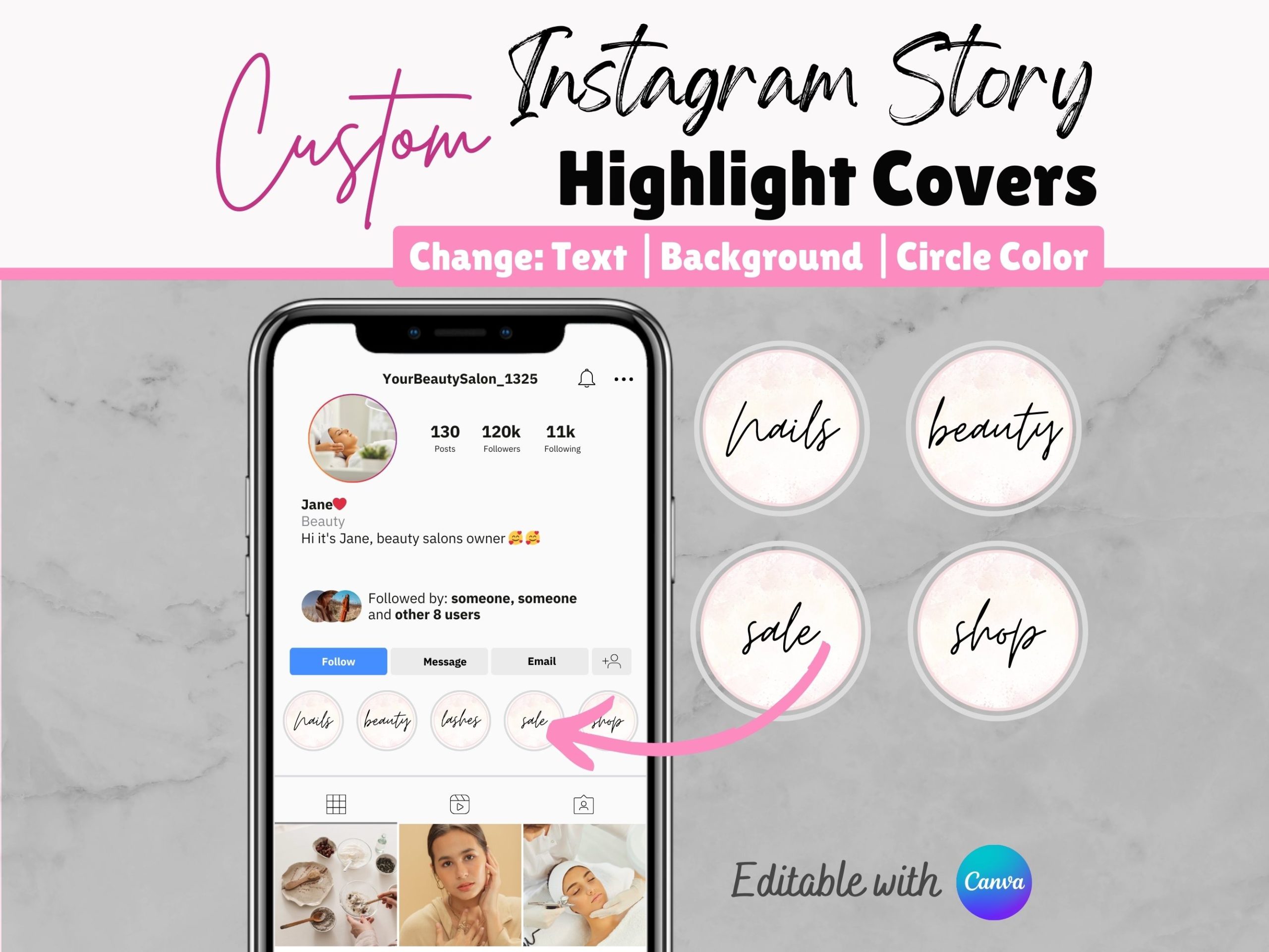 Instagram Highlight Covers | Editable Story Icons & Canva Templates ...