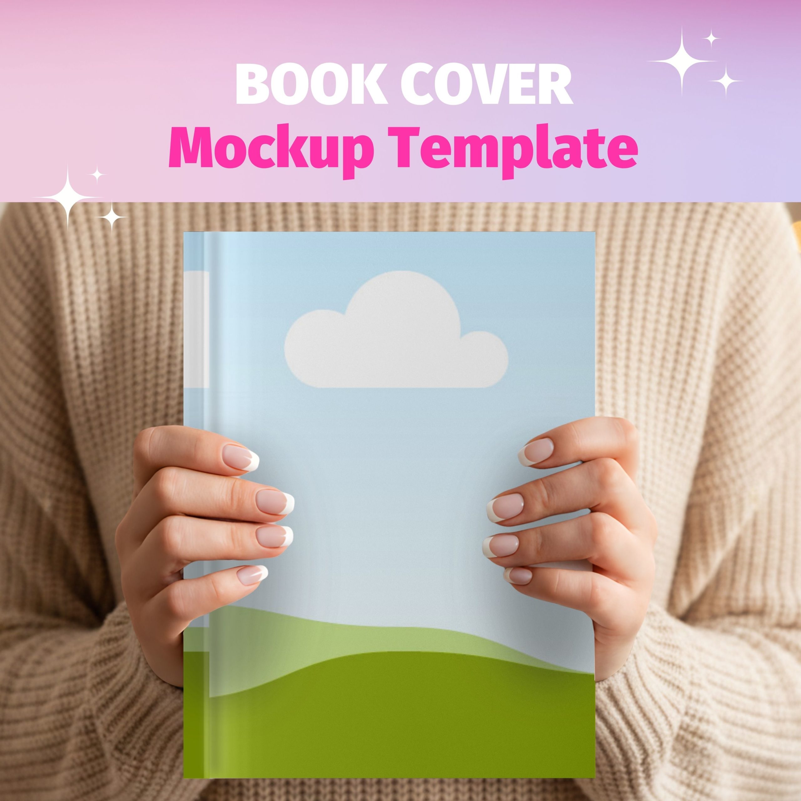 Book Cover Mockup Canva Template Hardcover Notebook Mockup Cover
